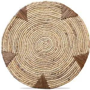TAG Water Hyacinth Placemat Multi Wipe Clean Perfect For Dining - Brown