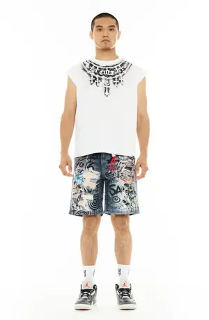 CULT OF INDIVIDUALITY Stencil Cap Sleeve T-shirt