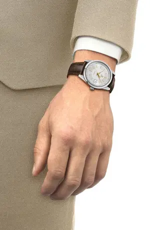 TISSOT Visodate Automatic Stainless Steel And Leather Watch