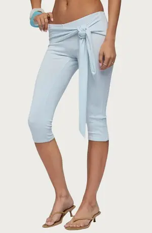 EDIKTED Adara Tie Capri Pants