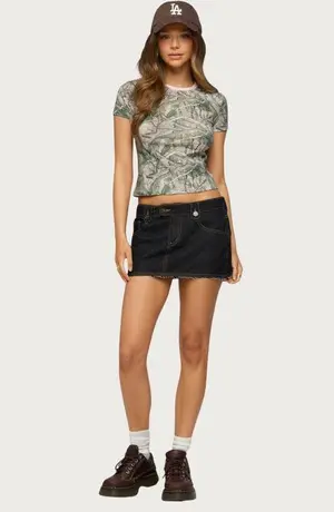 EDIKTED Contrast Camouflage T-shirt