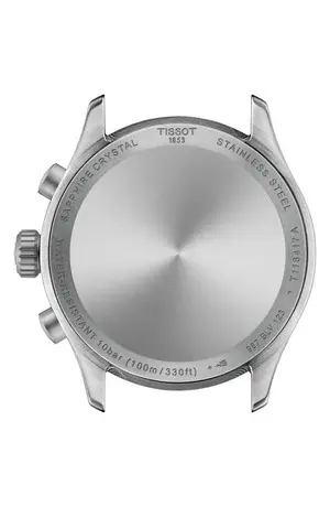 TISSOT Chronograph Leather Strap Watch - Black