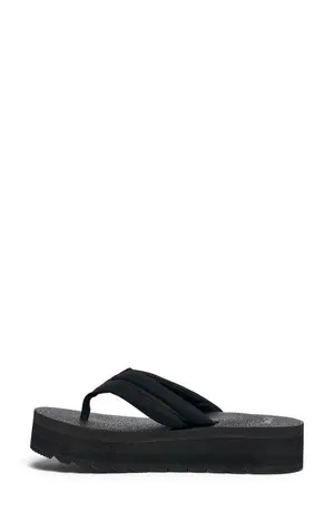 Sanuk Yoga Platform Flip Flops - Black