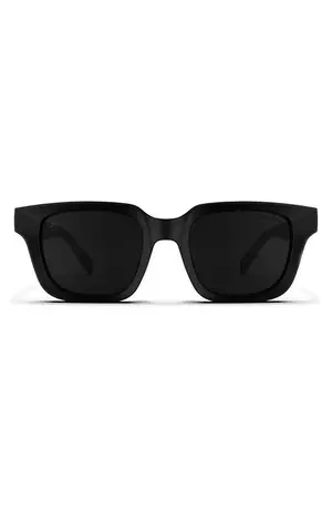 BLENDERS EYEWEAR Blenders Eyewear Midnite 47mm Polarized Square Sunglasses Black