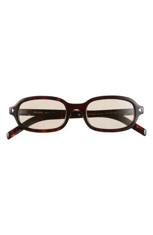 Prada Small Oval Sunglasses - Light Brown