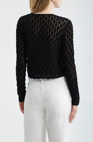 FRAME Open Stitch Cotton Cardigan