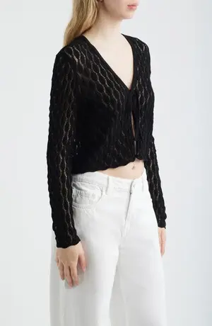 FRAME Open Stitch Cotton Cardigan