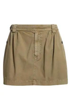 FRAME Cotton Utility Mini Skirt - Army