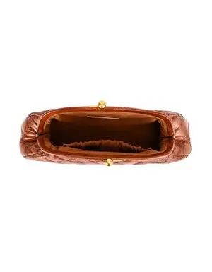 OLD TREND Petunia Quilted Leather Beauty Pouch - Cognac