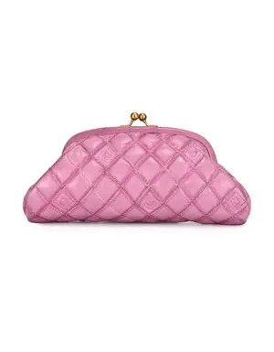 OLD TREND Petunia Quilted Leather Beauty Pouch - Rose