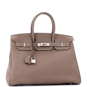 Hermès Birkin Handbag Grey Togo With Palladium Hardware 35 - Etoupe