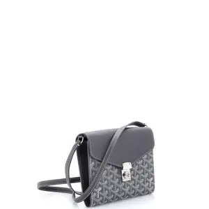 Goyard Chypre Wallet On Strap Coated Canvas With Leather