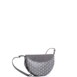 Goyard Hirondelle Shoulder Bag Coated Canvas And Leather - Grey