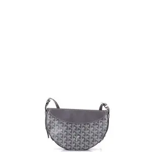 Goyard Hirondelle Shoulder Bag Coated Canvas And Leather - Grey