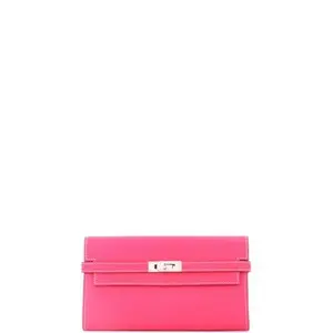 Hermès Kelly Wallet Epsom Long Rose Tyrien