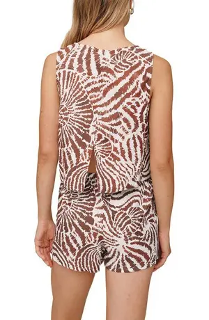 Bella Dahl Sleeveless Split Back Boat Neck Top