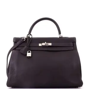 Hermès Kelly Handbag Brown Togo With Brushed Palladium Hardware 35 - Havane