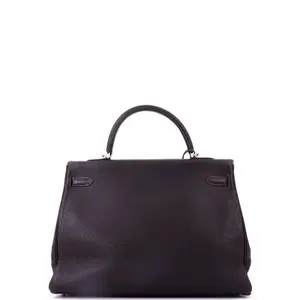 Hermès Kelly Handbag Brown Togo With Brushed Palladium Hardware 35