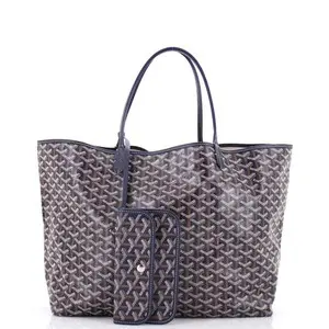 Goyard Saint Louis Tote Coated Canvas Gm - Blue