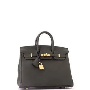 Hermès Birkin Handbag Green Togo With Gold Hardware 25 - Vert Bronze