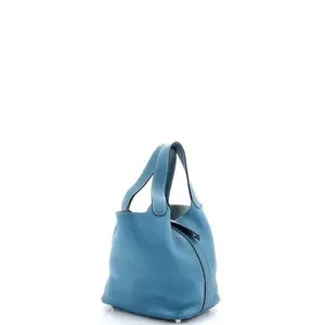 Hermès Picotin Bag Clemence Pm - Blue
