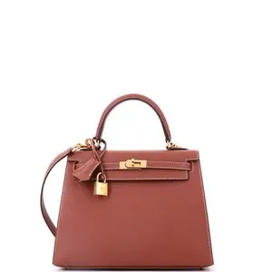 Hermès Kelly Handbag Epsom With Gold Hardware 25 - Brown