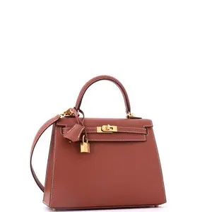 Hermès Kelly Handbag Brown Epsom With Gold Hardware 25 - Sienne