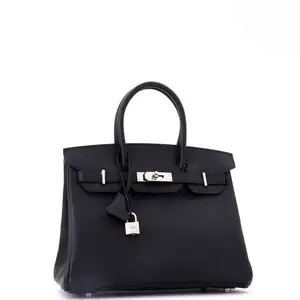 Hermès Birkin Handbag Black Epsom With Palladium Hardware 30 - Noir