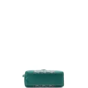 Goyard Structured Saigon Top Handle Bag Coated Canvas With Leather Mini - Green