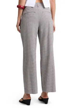 Onia Straight Leg Pant - Brown/white