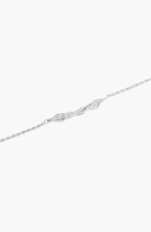 RIZEN JEWELRY Sacred Vine Gold Plated Necklace With Cubic Zirconia - Sterling Silver