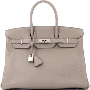 Hermès Birkin Handbag Clemence With Palladium Hardware 35 - Green