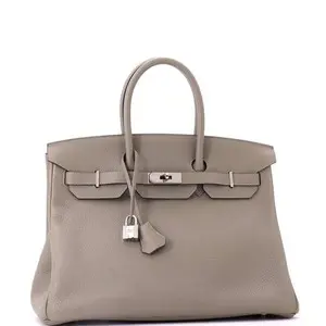 Hermès Birkin Handbag Clemence With Palladium Hardware 35