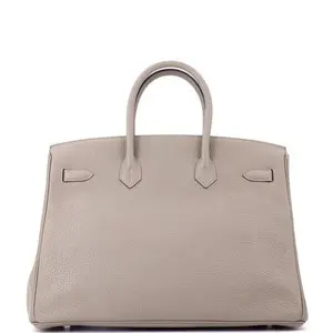 Hermès Birkin Handbag Clemence With Palladium Hardware 35