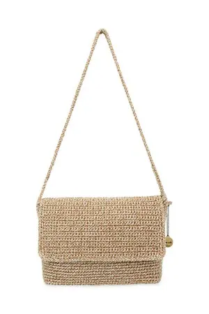 THE SAK The Sak Marlow Crochet Flap Shoulder Bag With Embroidered Fish Detail Bamboo Static