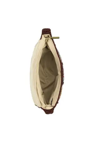 THE SAK Marlow Crochet Flap Shoulder Bag With Embroidered Fish Detail - Walnut Patch