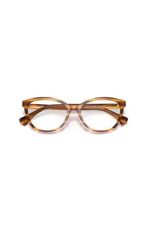 Ralph Lauren Cat Eye Acetate Full Rim Eyeglasses - Tortoise