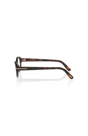 TOM FORD Oval Full Rim Eyeglasses - Tortoise
