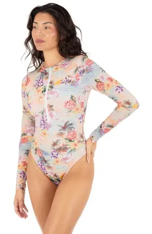 Hurley Long Sleeve Zip One-piece Swimsuit