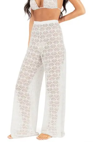 Hurley Open Stitch Wide Leg Cover-up Pants