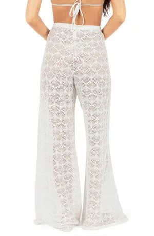 Hurley Open Stitch Wide Leg Cover-up Pants