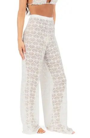 Hurley Open Stitch Wide Leg Cover-up Pants