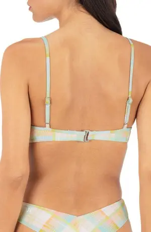 Hurley Plaid Underwire Bikini Top