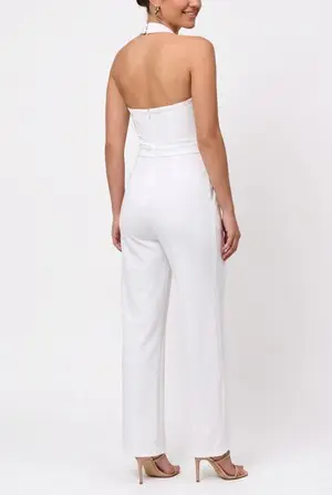 Rachel Rachel Roy Halter Neck Jumpsuit With Keyhole Detail