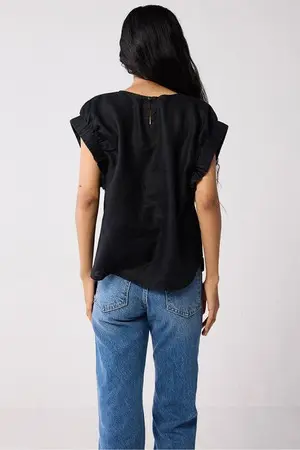 REISTOR Gathered Sleeve Hemp Top