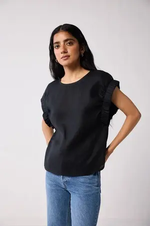 REISTOR Gathered Sleeve Hemp Top