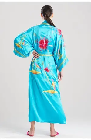 Natori Couture Bali Embroidered Silk Robe
