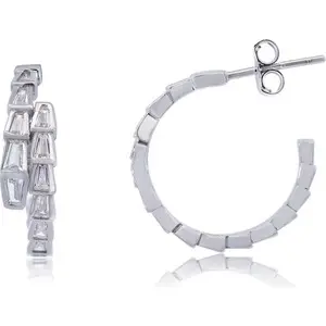 THE LOVERY Fine Jewelry Snake Hoop Earrings - Sterling Silver