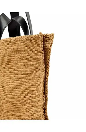 ALLSAINTS Lutece Woven Straw Tote Bag - Biscuit Brown