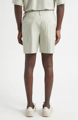 Issey Miyake Stripe Cotton Dobby Shorts